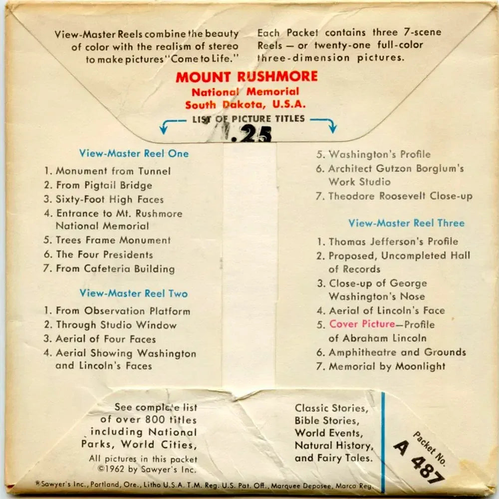 Mount Rushmore National Memorial - The Four Presidents - View-Master ...