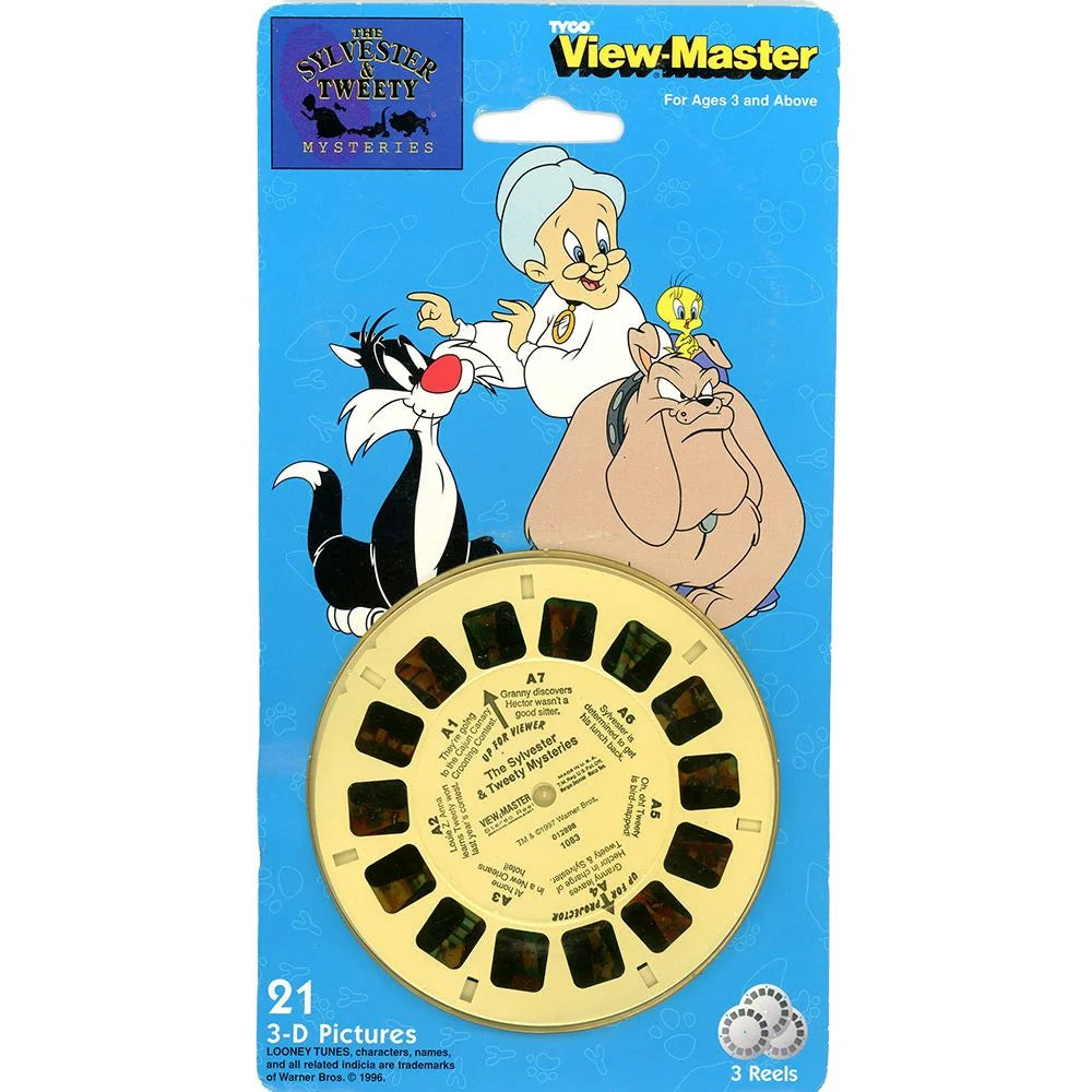 Sylvester & Tweety - Mysteries - View-Master - 3 Reels on Card - NEW - – 3Dstereo.com