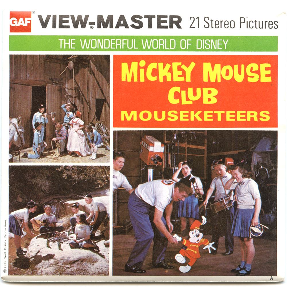 Mickey Mouse Club - Mouseketeers - View-Master 3 Reel Packet - vintage ...