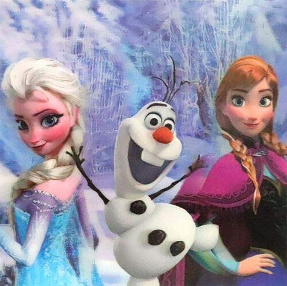 Frozen - Ana, Elsa, Olaf - 3D Lenticular Poster - 16 x 16 Print - New ...