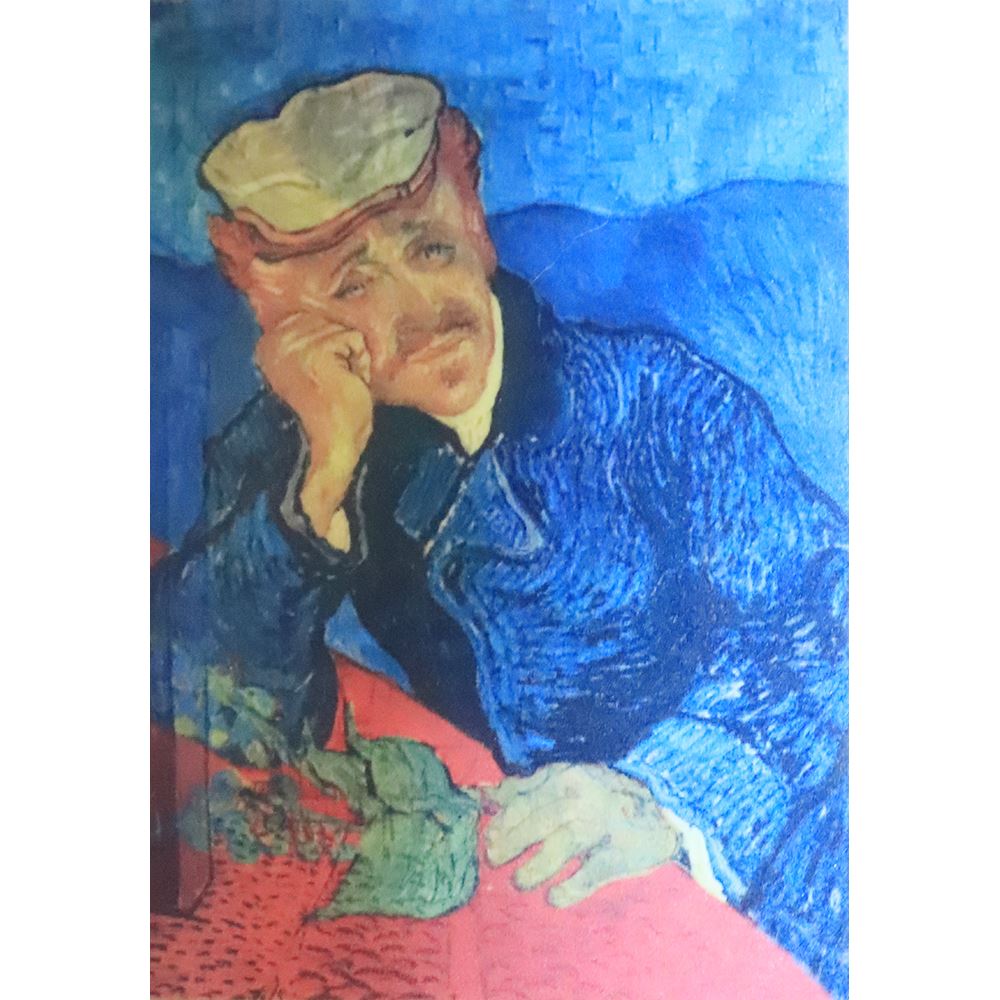 Van Gogh Self Portrait/Cafe Terrace - Dual Image Flicker Lenticular Po ...