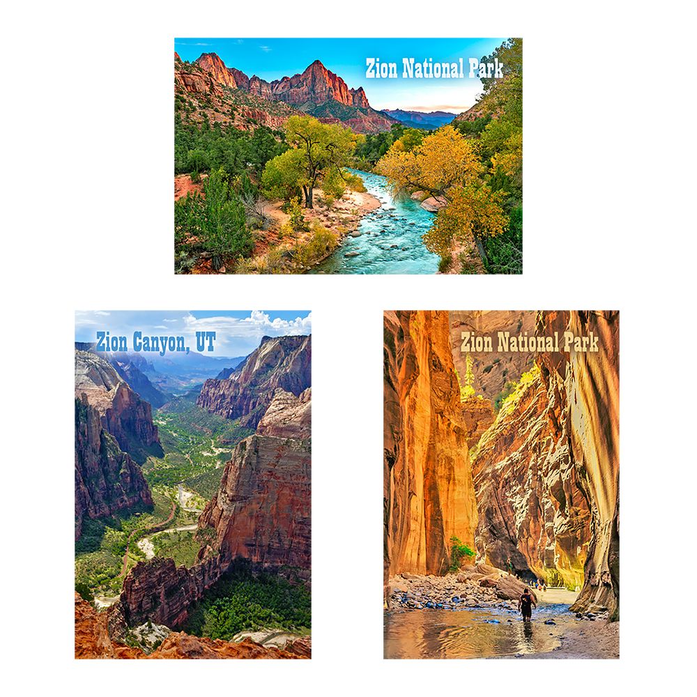 Zion National Park - 3 different 3D Magnets Popular Combo for Savings ...