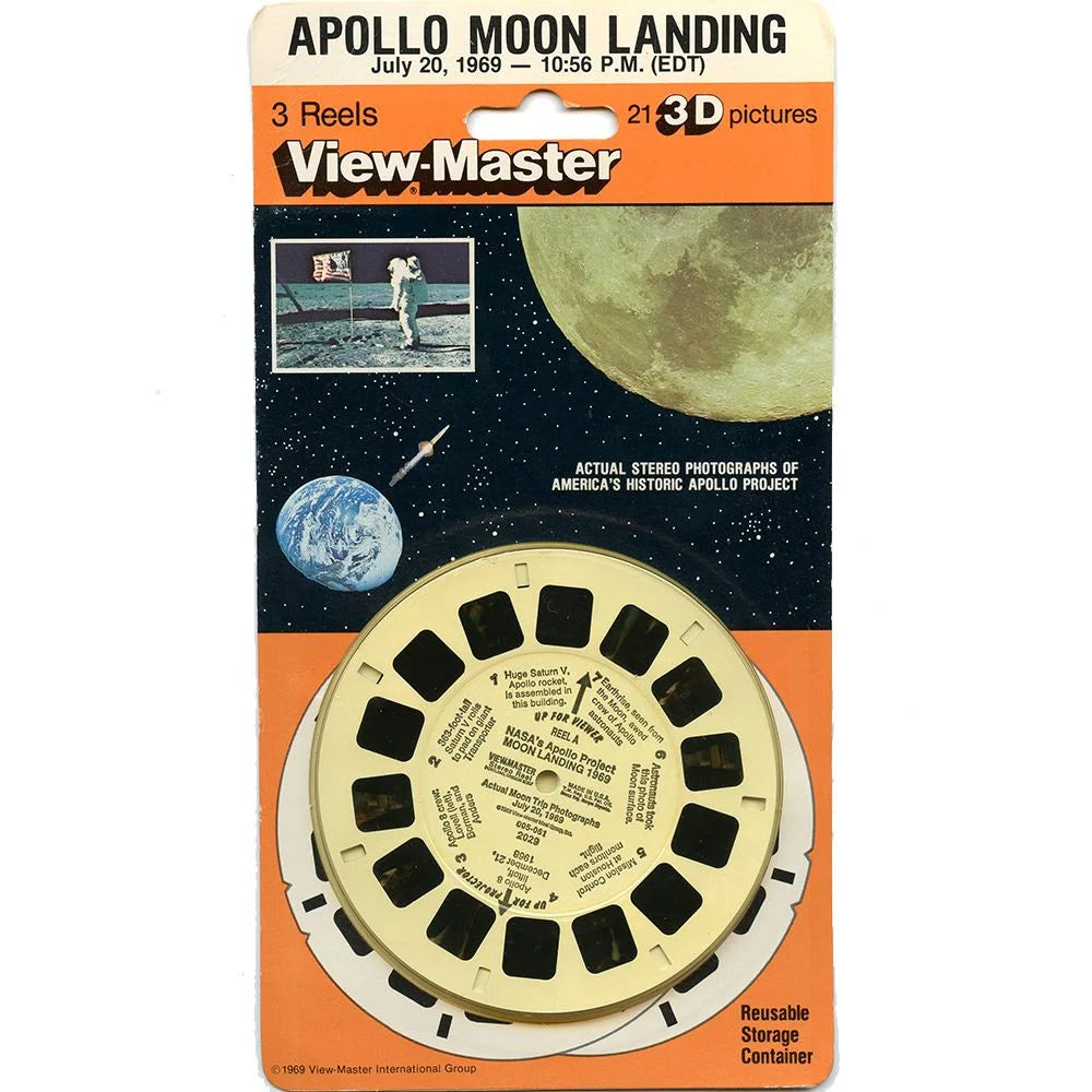 APOLLO MOON LANDING - View-Master 3 Reel Set on Card - NEW - (VBP-2029 ...