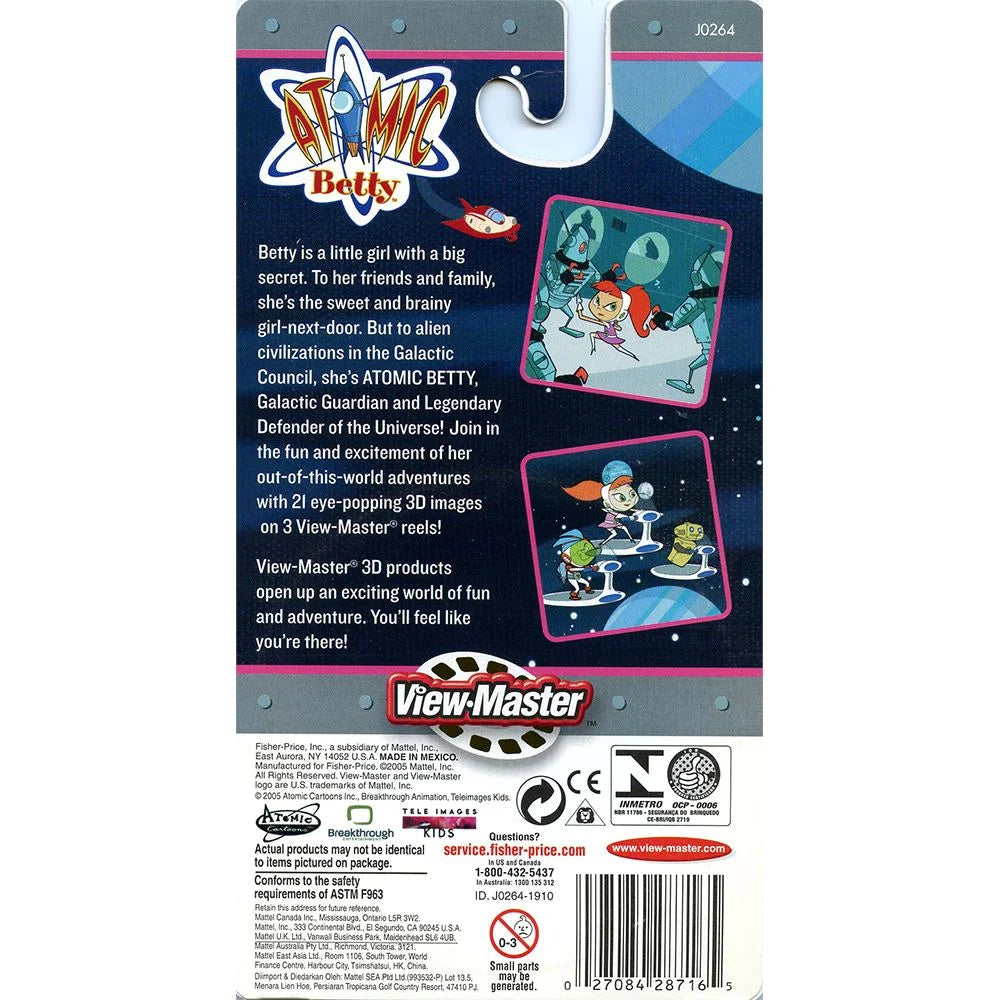 Atomic Betty - View-Master 3 Reel Set on Card -NEW - (J0264) – 3Dstereo.com