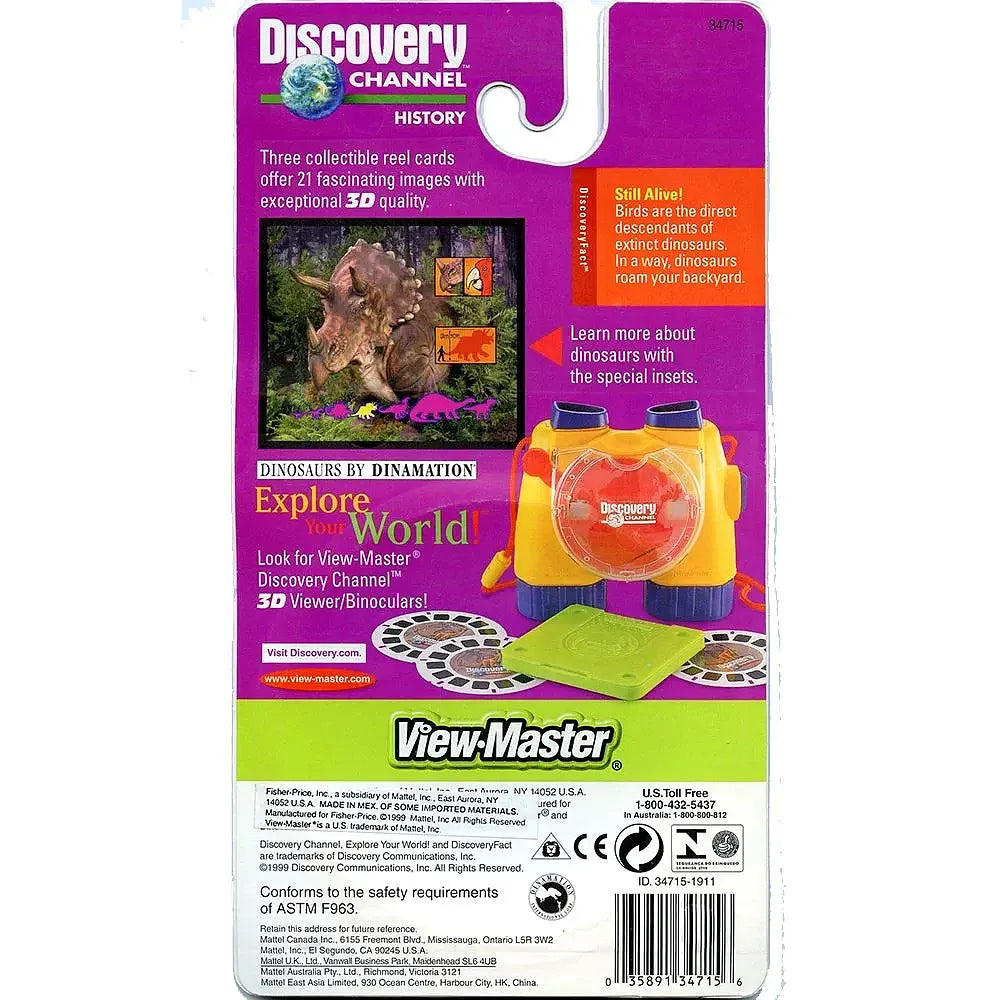 Dinosaurs - View-Master 3 Reel Set on Card - NEW - (VBP-4715 ...
