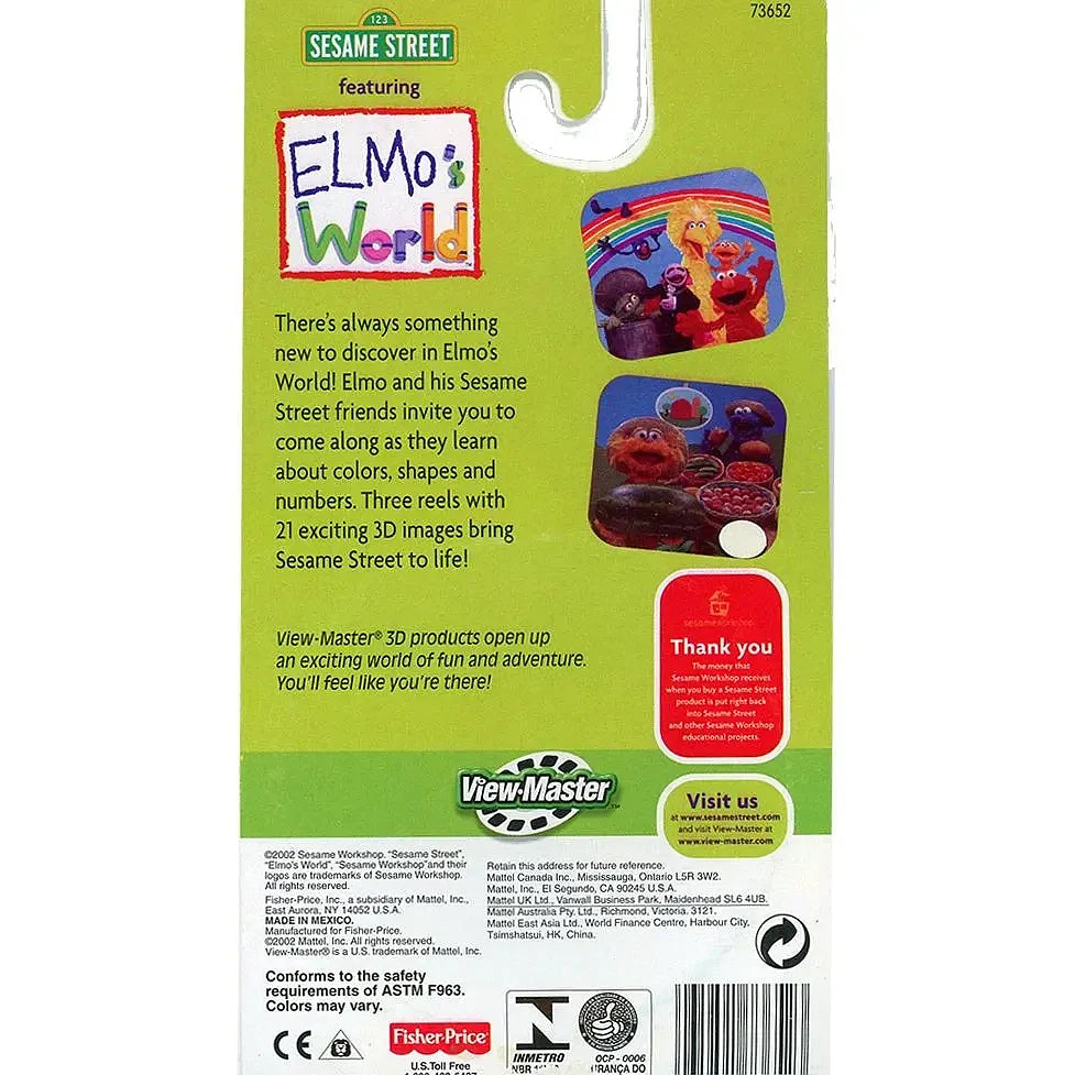 Elmo's World - Sesame Street - View-Master 3 Reel Set on Card - NEW ...