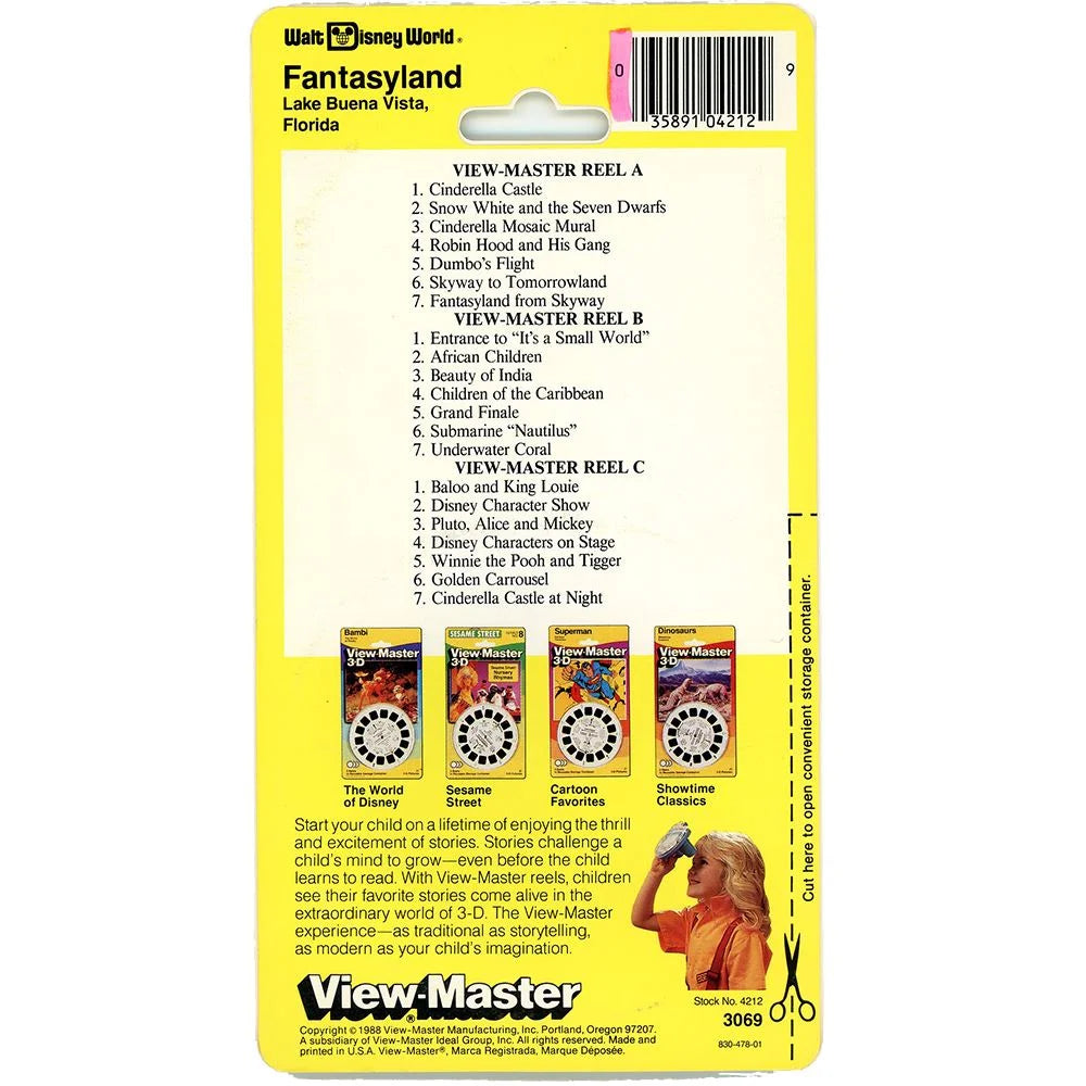 Fantasyland - Disney World - View-Master 3 Reel Set on Card - NEW - (V ...