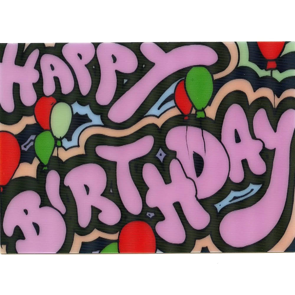 HAPPY BIRTHDAY - Motion - 3D Lenticular Postcard - NEW – 3Dstereo.com