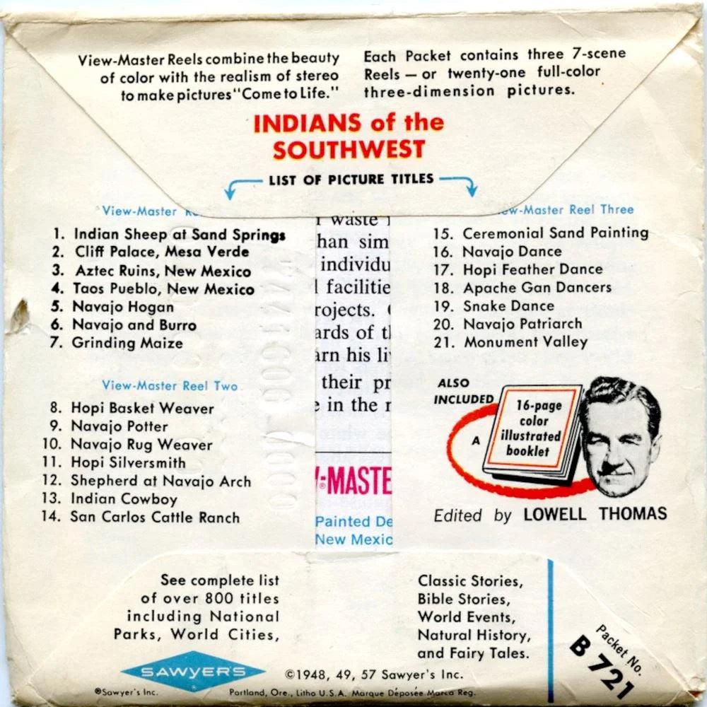 Indians of the Southwest - View-Master 3 Reel Packet - 1960s views - v ...