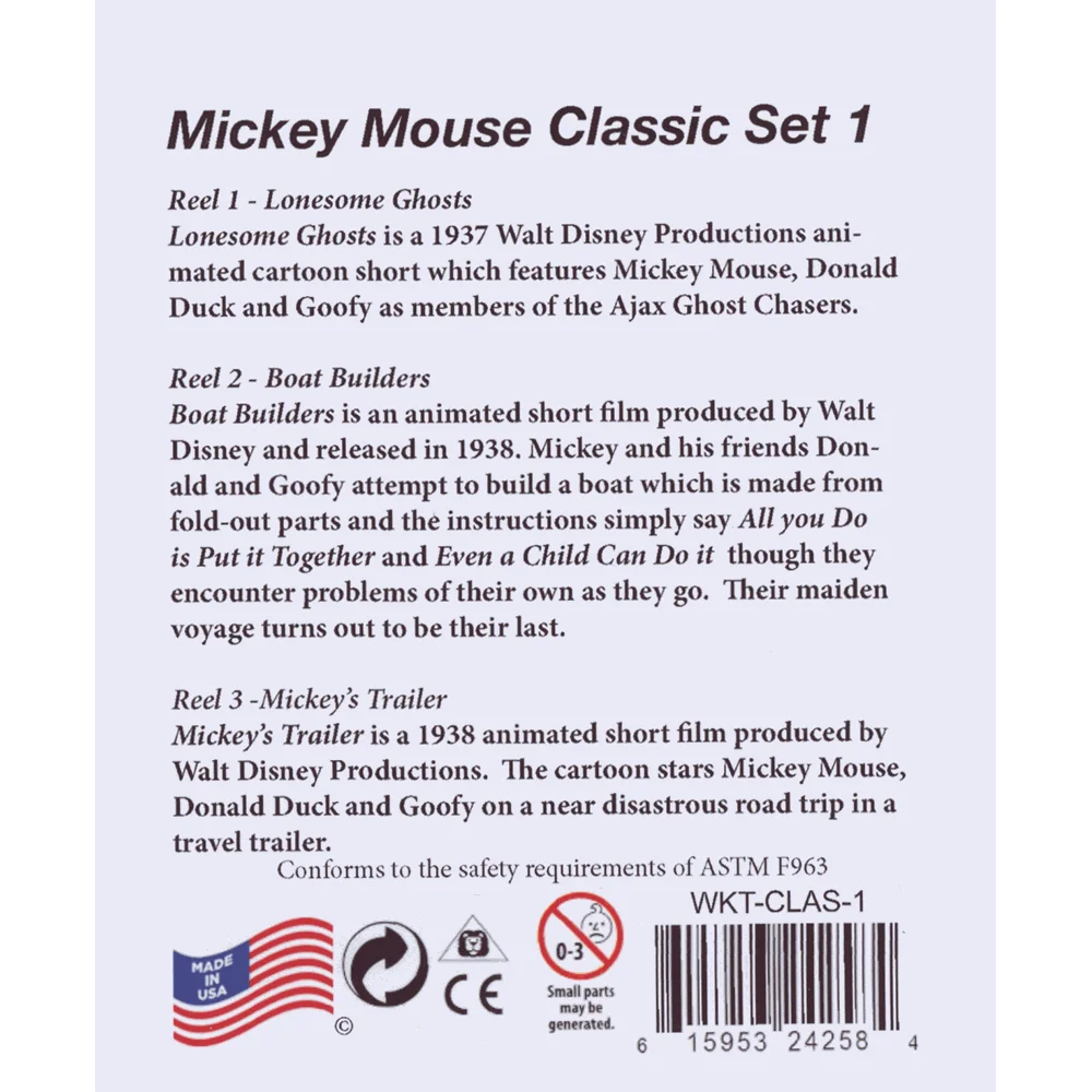 Mickey Mouse Classic Disney Set 1 - View-Master 3 Reel Set – 3Dstereo.com
