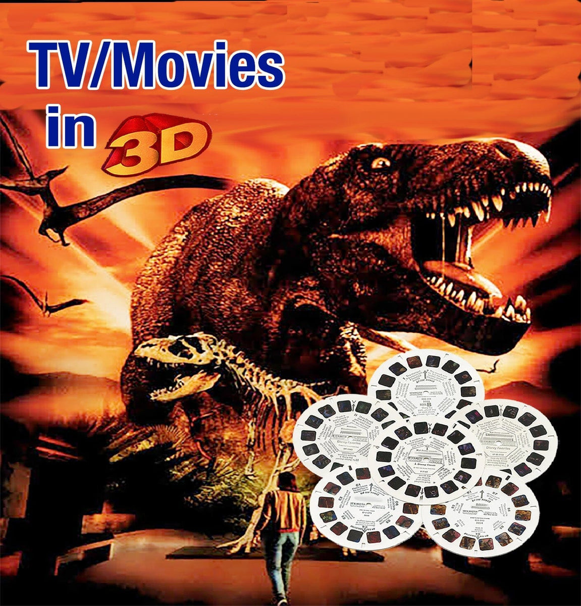 Movies/TV Shows in 3D - 6 Vintage Reels -IMAX T-Rex, Tarzan, Treasure ...