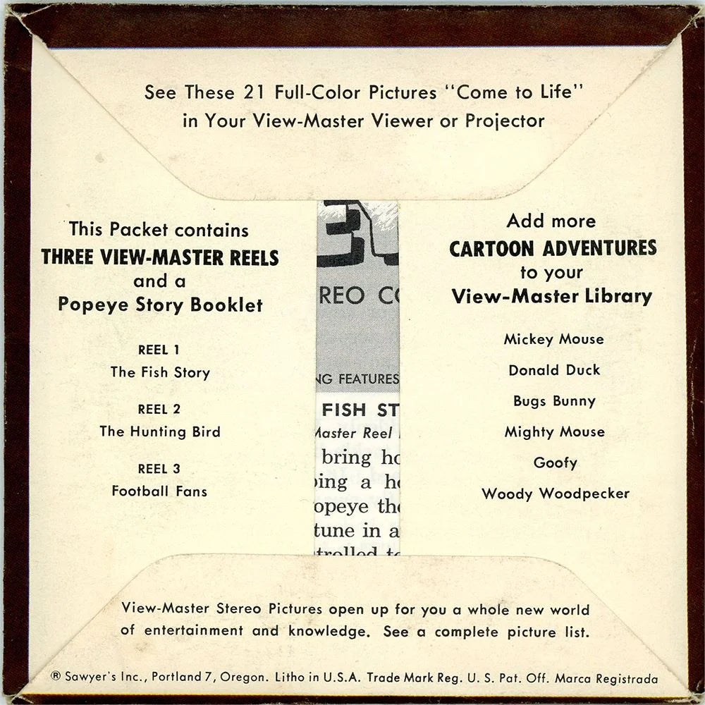 Popeye - View-Master 3 Reel Packet - 1950s - Vintage - (PKT-B527-S4 ...