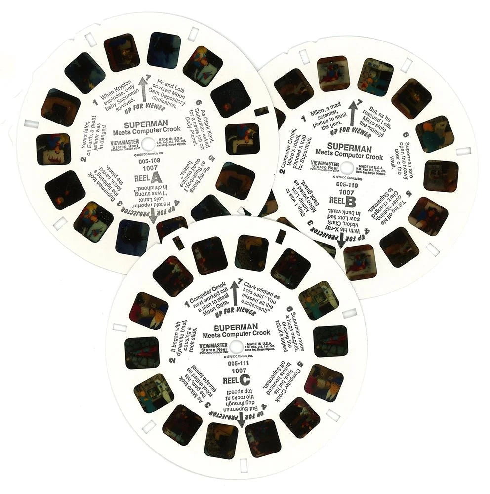 Superman - Meets Computer Crook - View-Master 3 Reel Set - NEW - (WKT ...