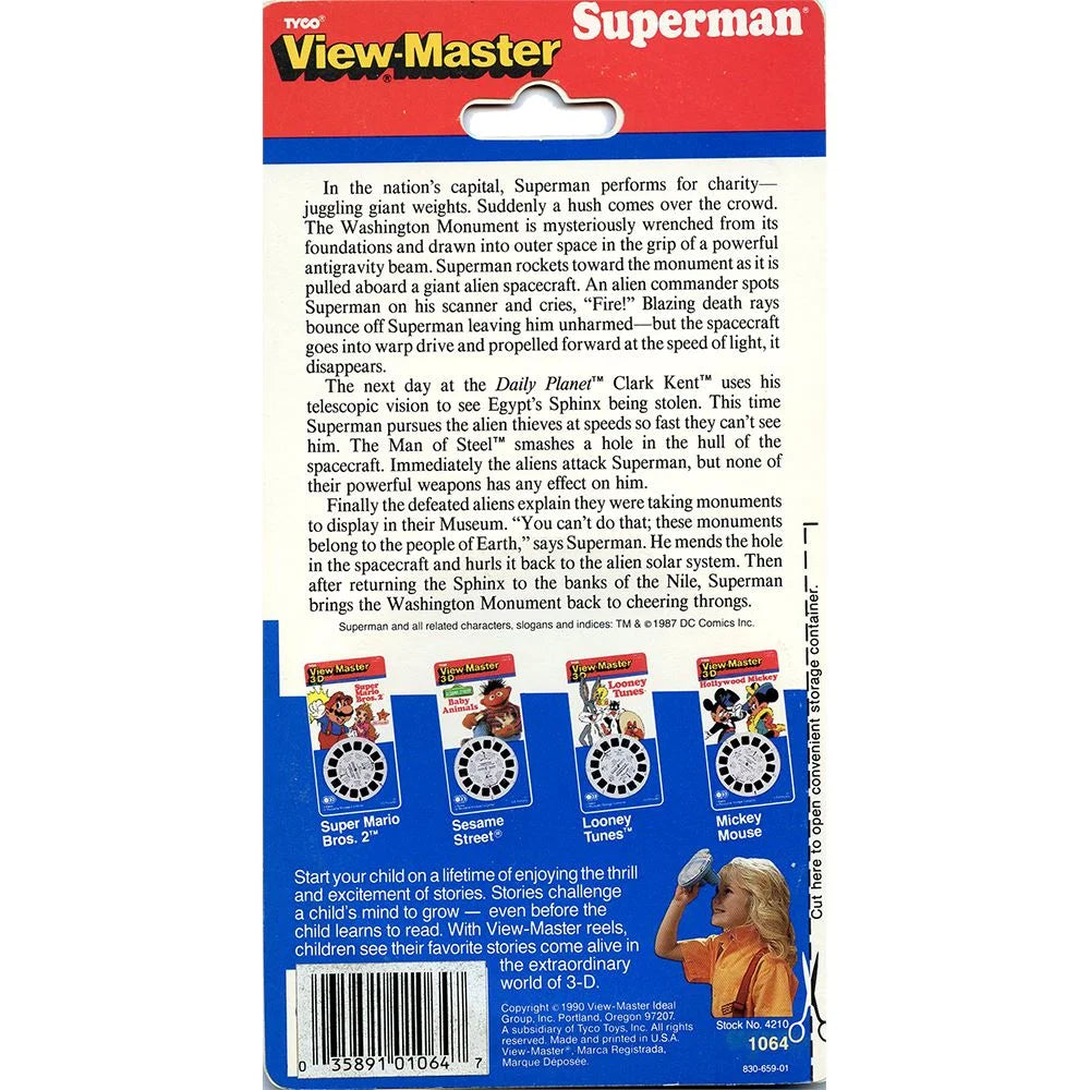 Superman - Washington Monument View-Master 3 Reel Set on Card - NEW ...