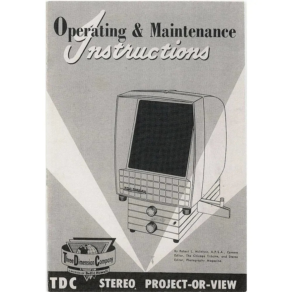 TDC Project-Or-View instructions - facsimile – 3Dstereo.com