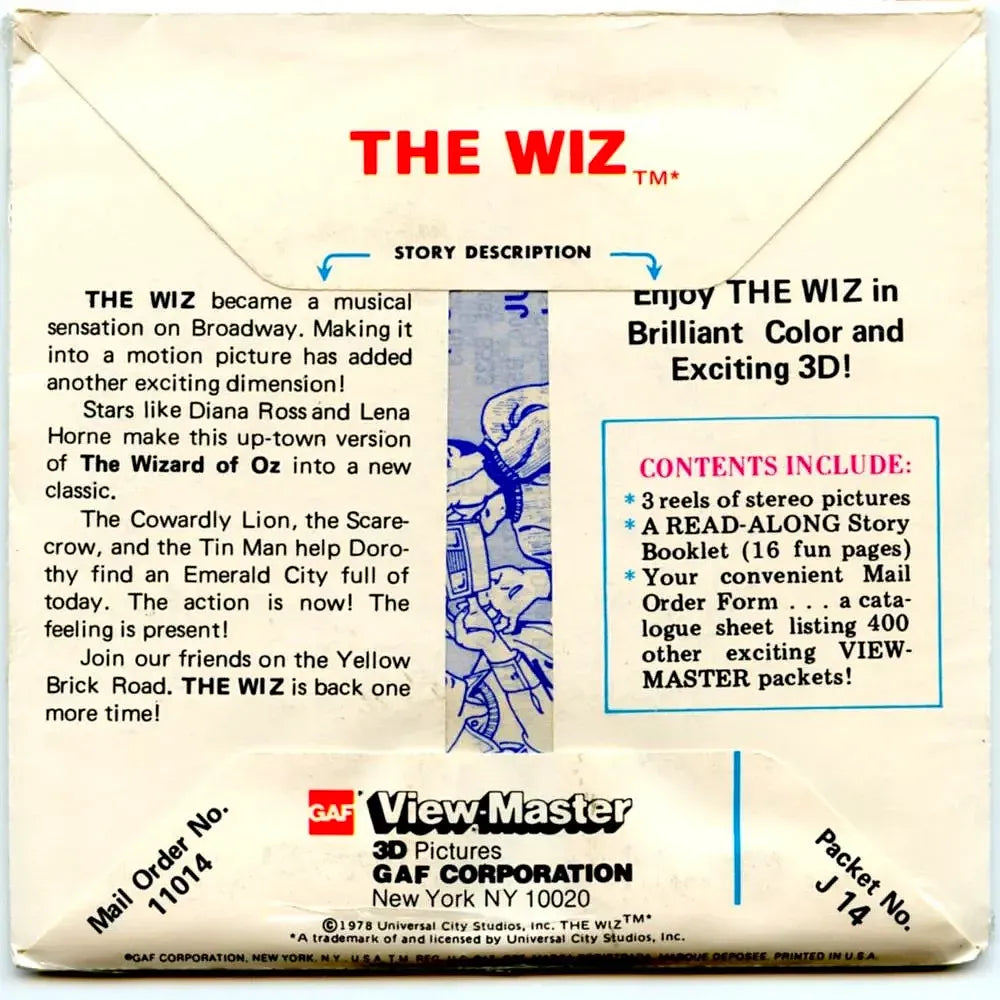 The Wiz- View-Master 3 Reel Packet - 1970s - vintage - (PKT- J14-G5m ...