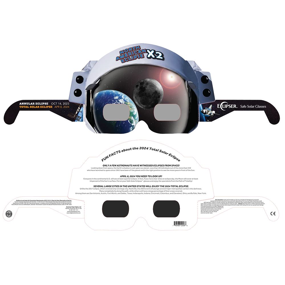 Wacky Solar Eclipse Glasses - ISO Certified Safe Cardboard ('Astro Hel ...