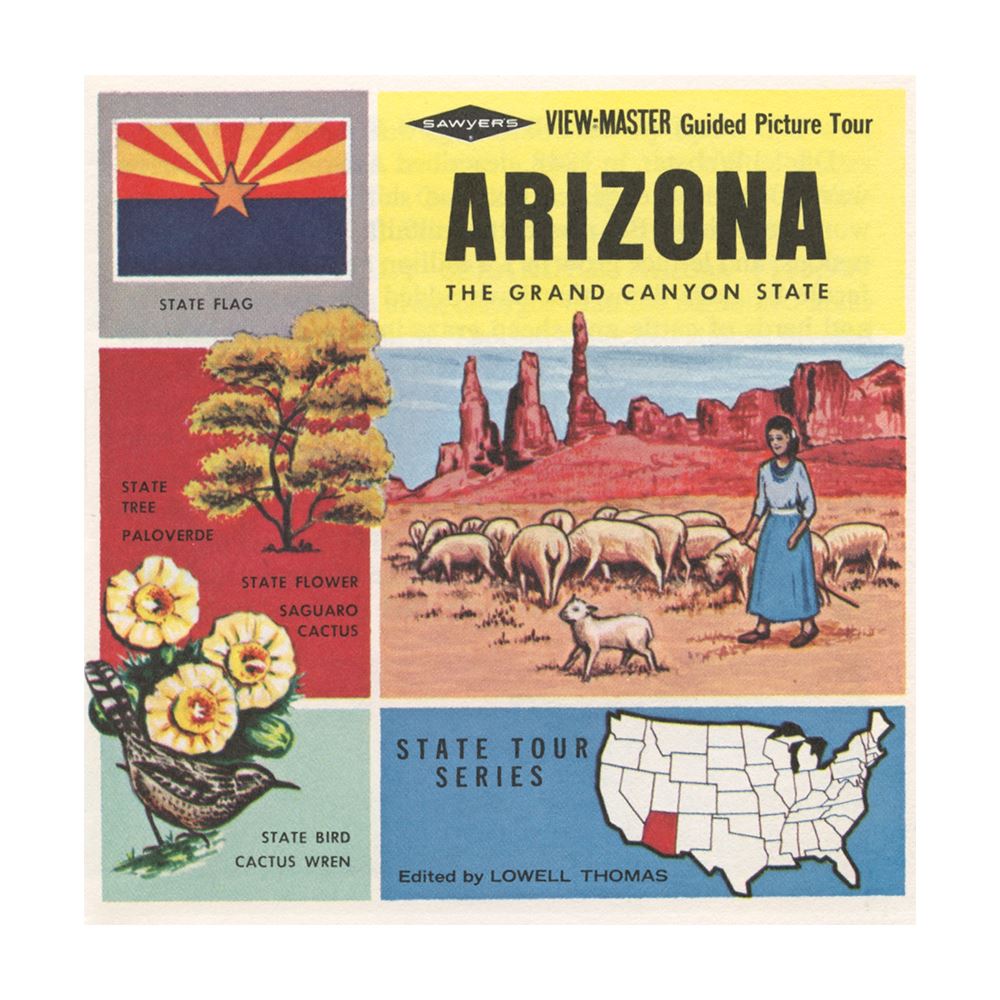 Arizona - State Tour Series - View-Master 3 Reel Map Packet - 1960s ...