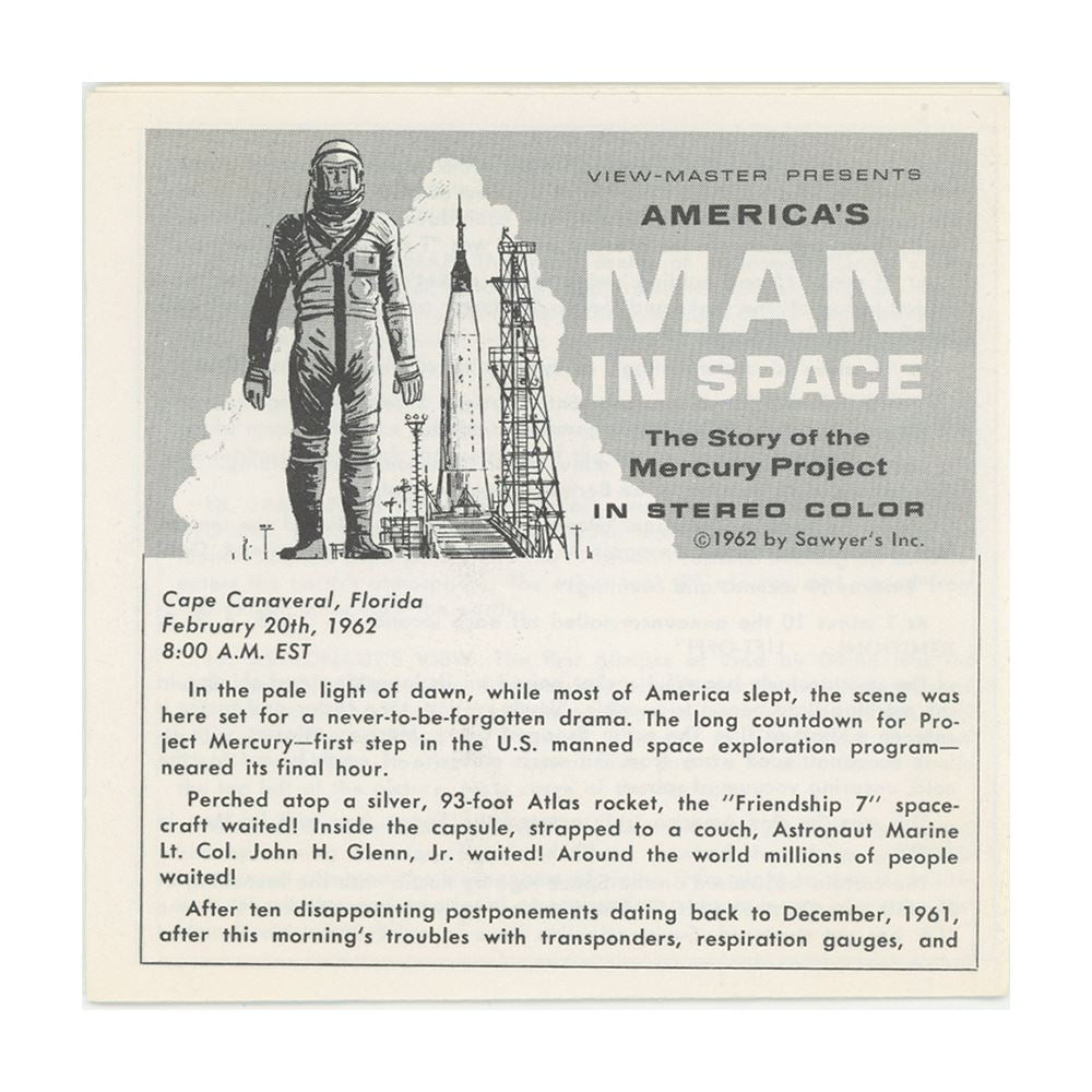 America's Man in Space - View-Master 3 Reel Packet - 1960s - vintage ...