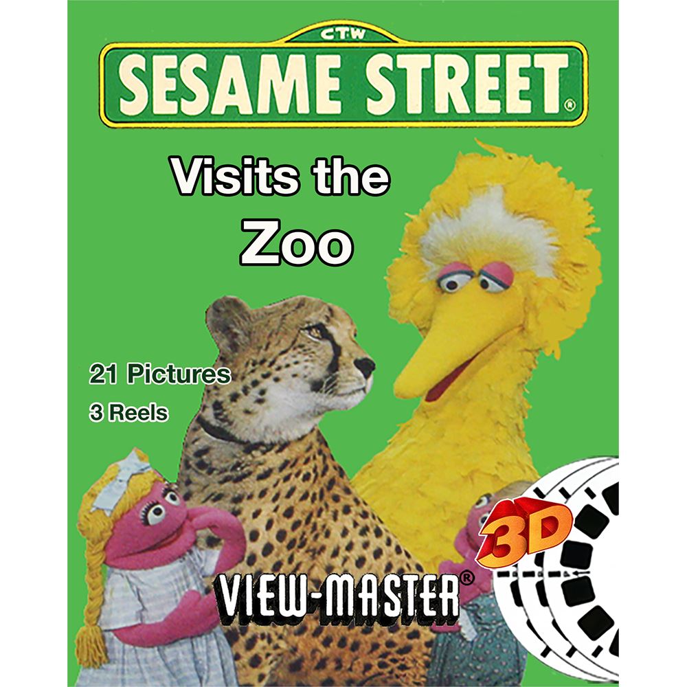 Sesame Street - Visits the Zoo - View Master 3 Reel Set - NEW ...