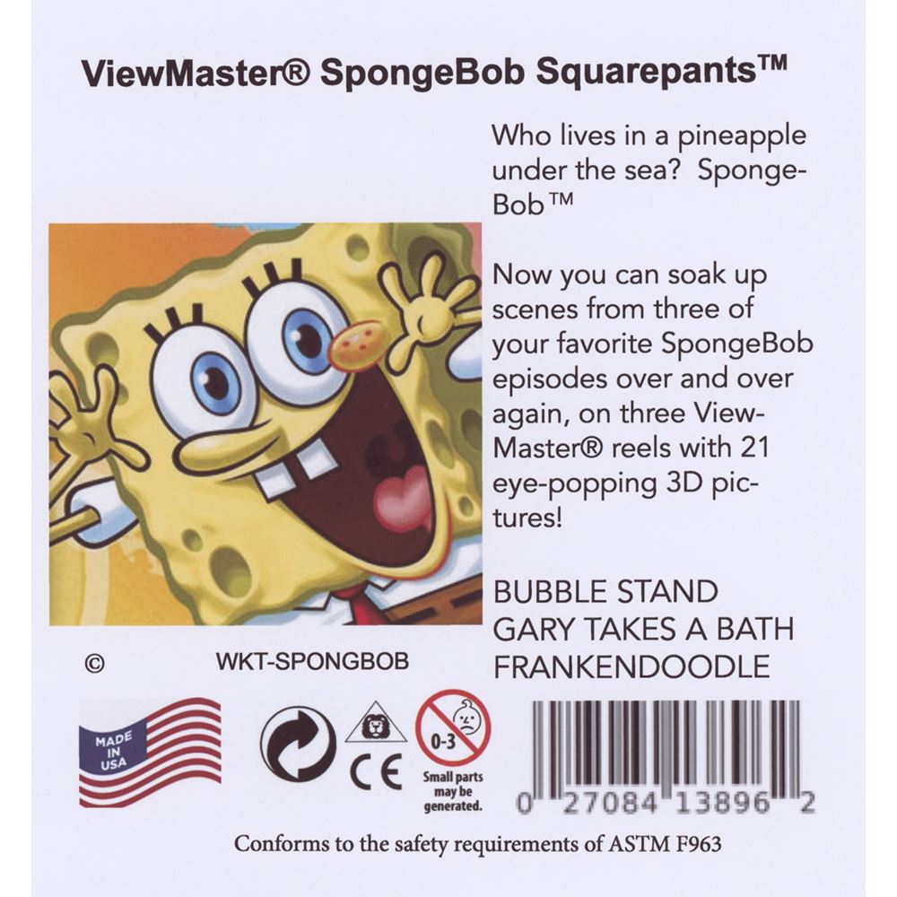 Spongebob Squarepants - View Master 3 Reel Set - NEW – 3Dstereo.com